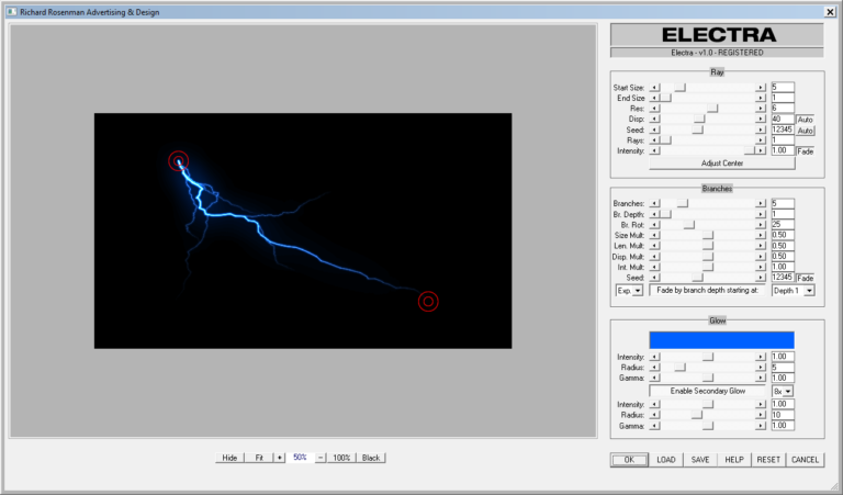 Electra - Electrical Ray Photoshop Plugin
